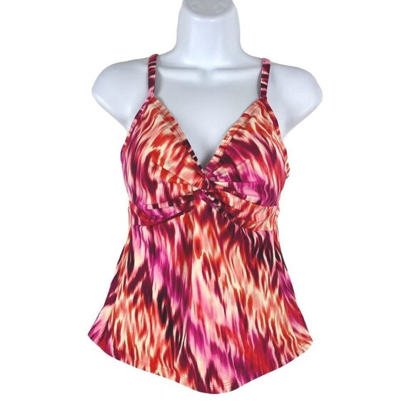 Miraclesuit | Swim | Miraclesuit Pink And Orange Swimsuit Top | Poshmark